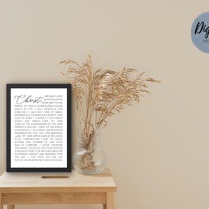 Names of Christ - Digital Print - Etsy