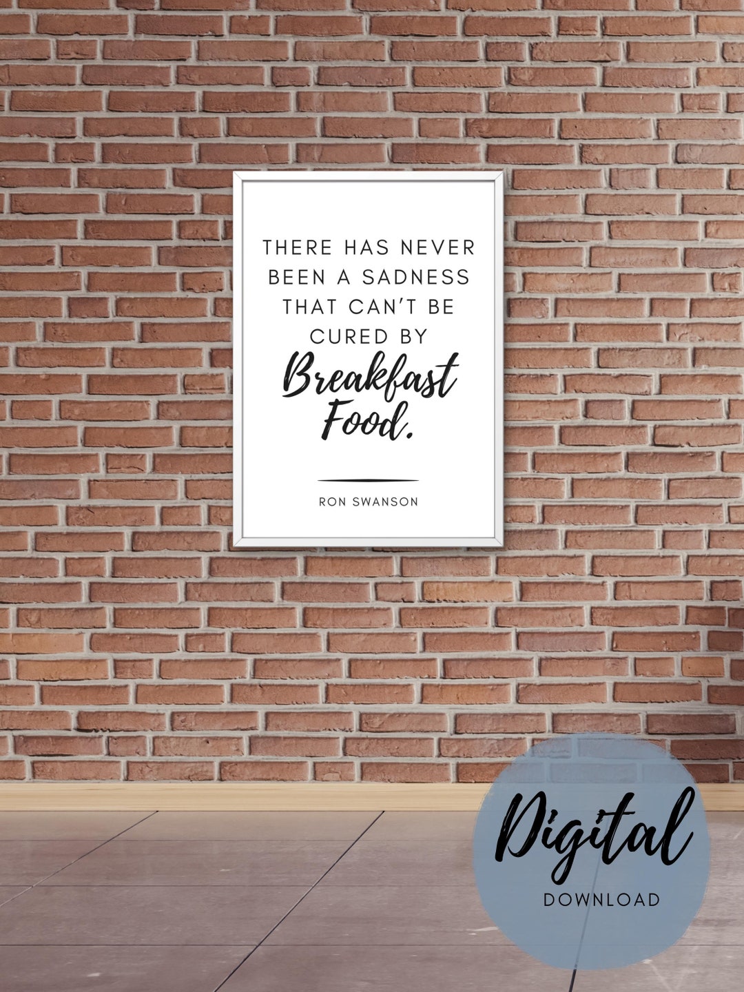 Sadness Cured by Breakfast Food - Parks and Rec Digital Art - Etsy