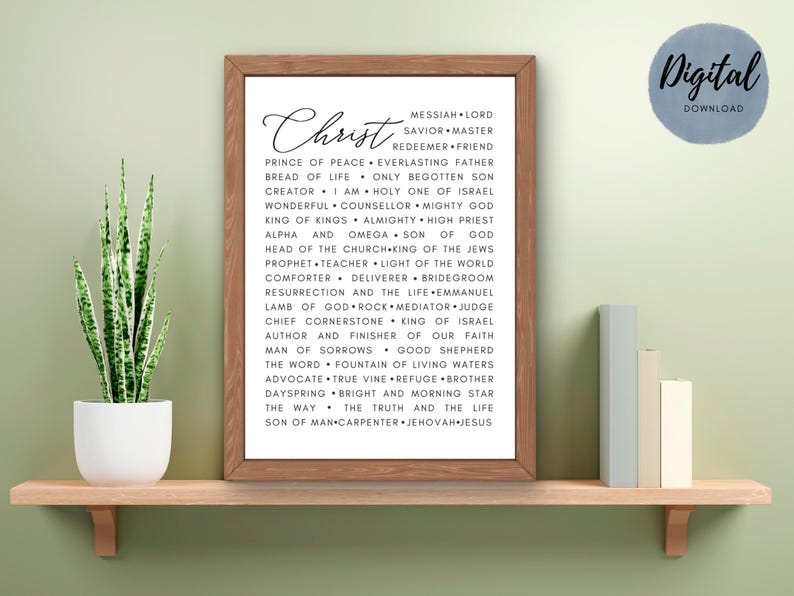 Names of Christ - Digital Print - Etsy