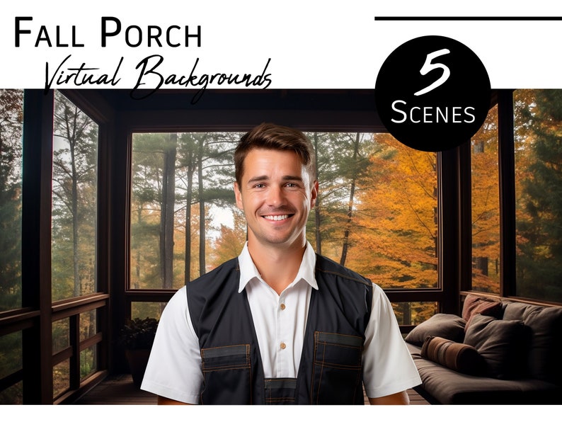 Zoom Background 5 Pack Great for Work From Home Virtual - Etsy