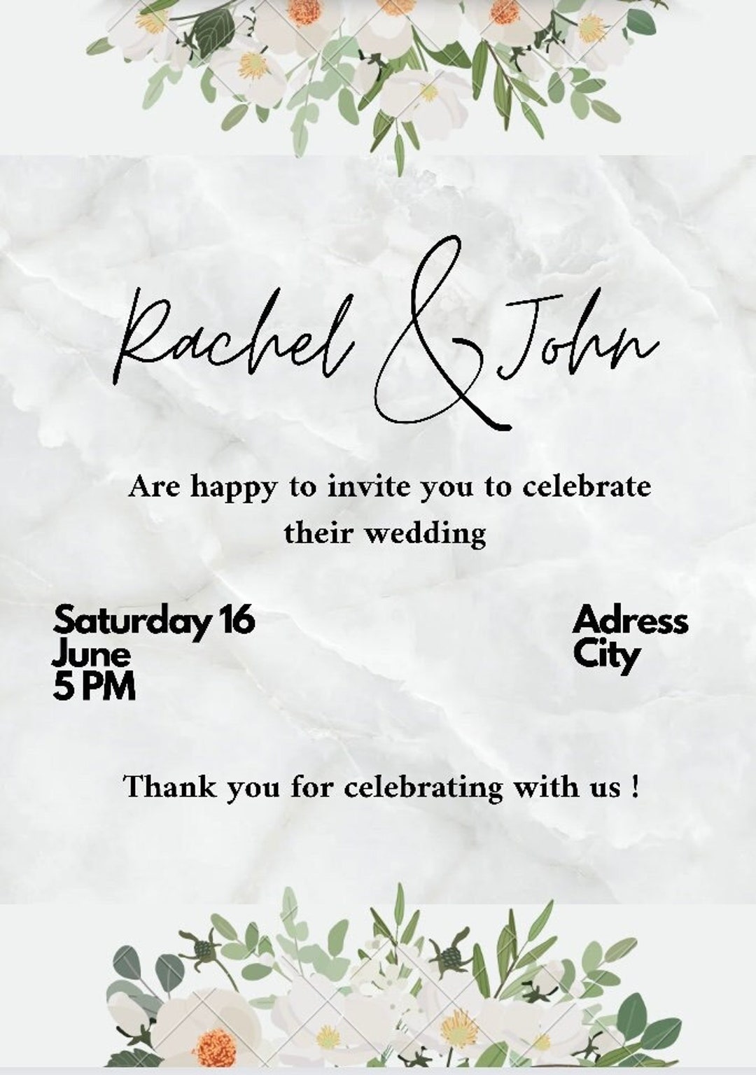 Elegance Unveiled: Wedding Invitation Canva Template - Etsy