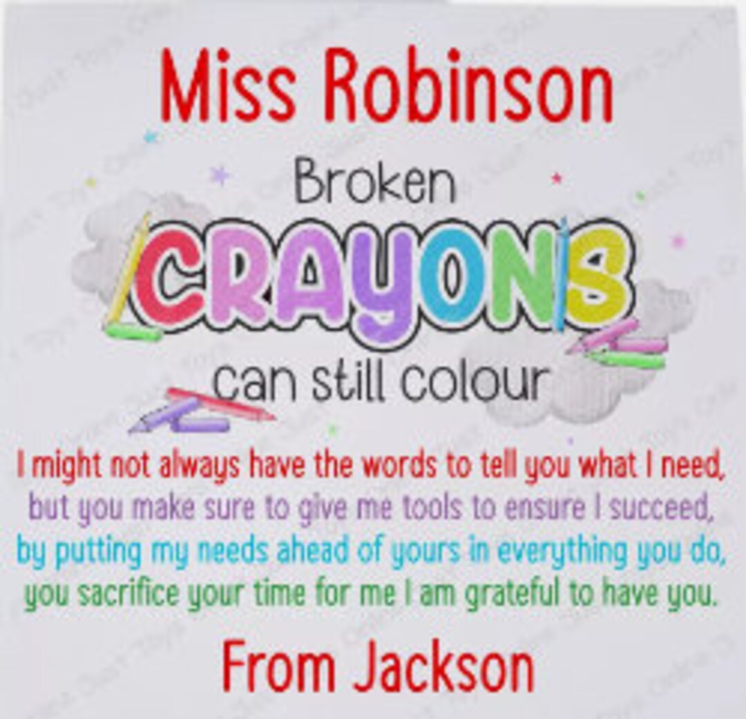 Thank You Teacher Card School SEN Special Needs Class Poem - Etsy