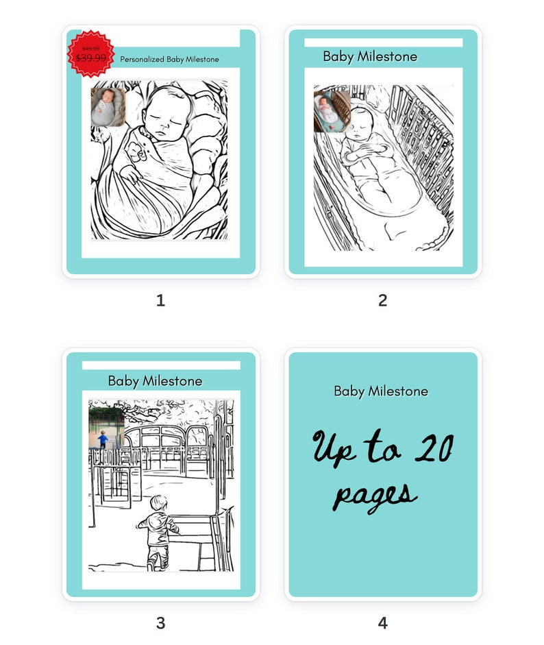 Personalized Baby Milestone Coloring Book - Etsy