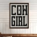 Coastal Cowgirl Print Girly Western Nursery Decor Typography Poster ...
