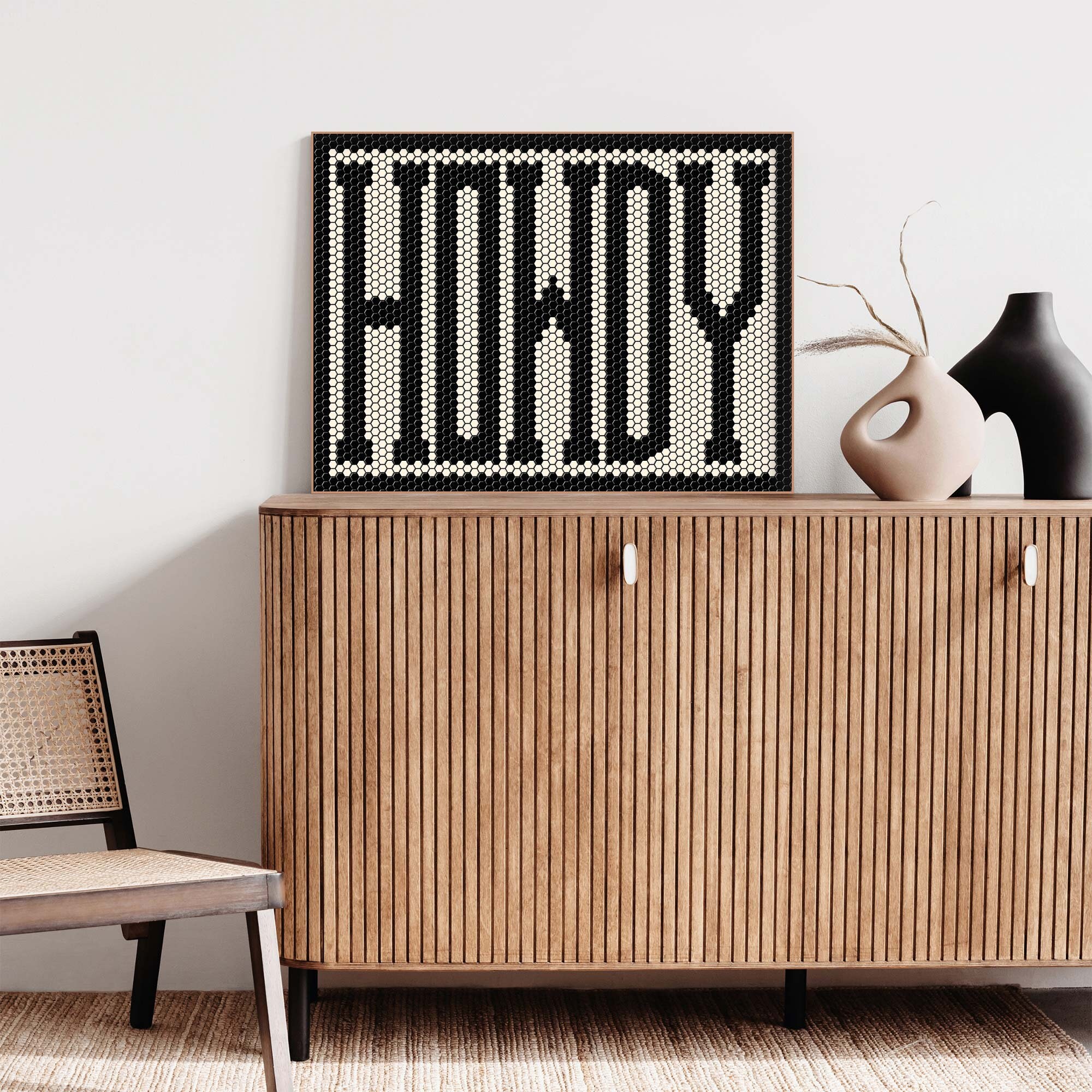 Tile Howdy Typographic Poster, Western Decor Entryway Sign Southwestern ...