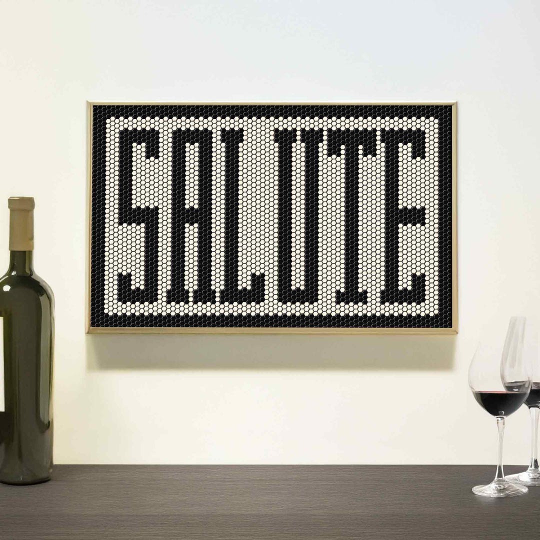 SALUTE Wall Art Italian Toast to Health Cheers Kitchen or Dining Room ...