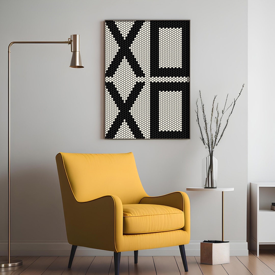 XOXO Wall Art Maximalist Poster Hexagon Bistro Tile Typography Letters ...