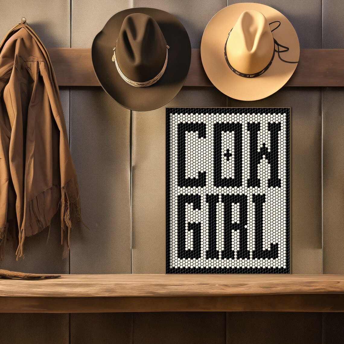 Coastal Cowgirl Print Girly Western Nursery Decor Typography Poster ...
