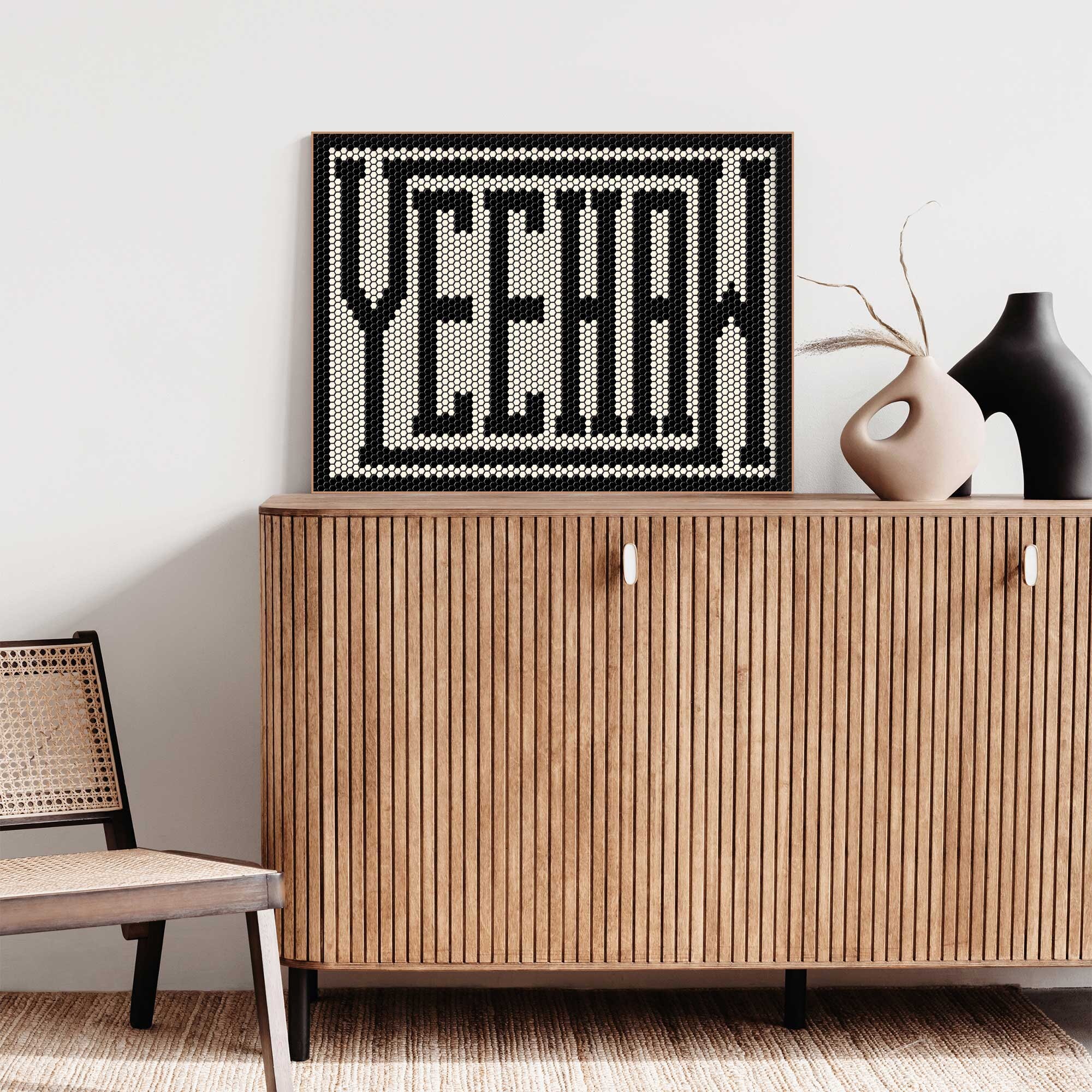 Yee Haw Tile Sign, Yeehaw Wall Art, Typographic Poster Southern Rustic ...