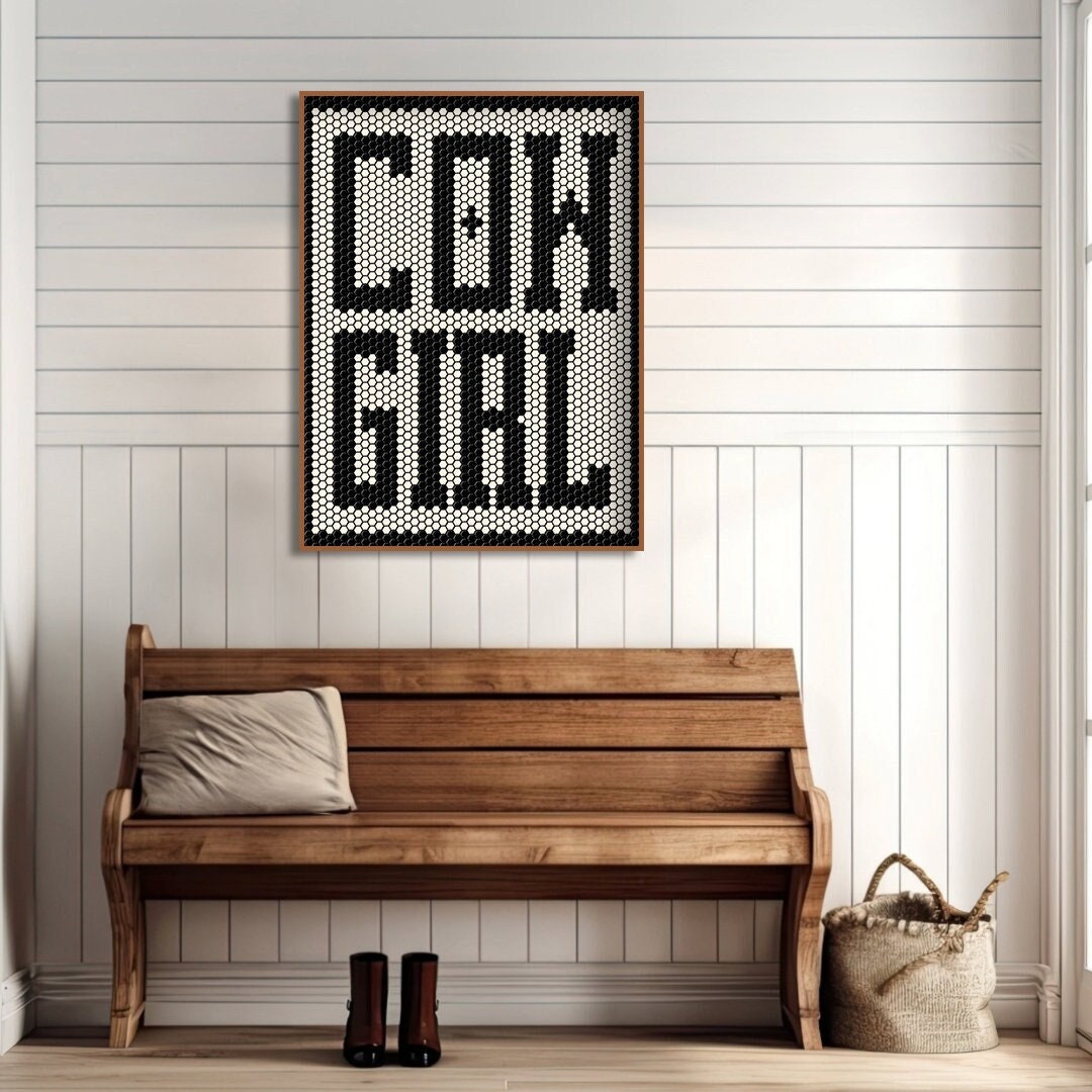 Coastal Cowgirl Print Girly Western Nursery Decor Typography Poster ...