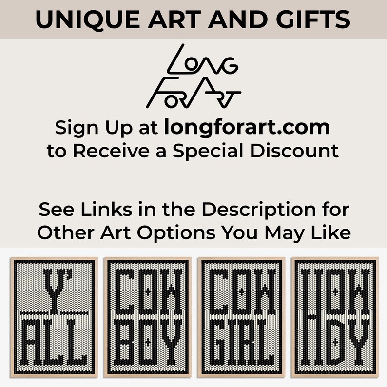 Yeehaw Poster Typography Hexagon Tile Yee Haw Wall Art Print Western ...