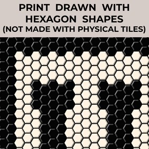 Yeehaw Poster Typography Hexagon Tile Yee Haw Wall Art Print Western ...