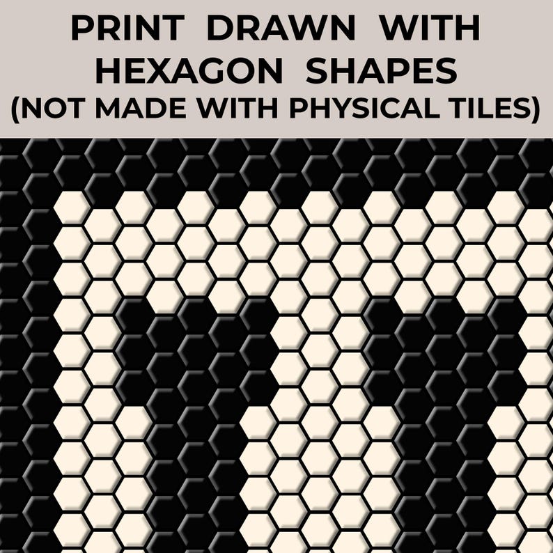 Yeehaw Poster Typography Hexagon Tile Yee Haw Wall Art Print Western ...