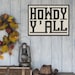 HOWDY Y'ALL Sign, Bistro Tile Print Typographic Poster Bold Boho ...
