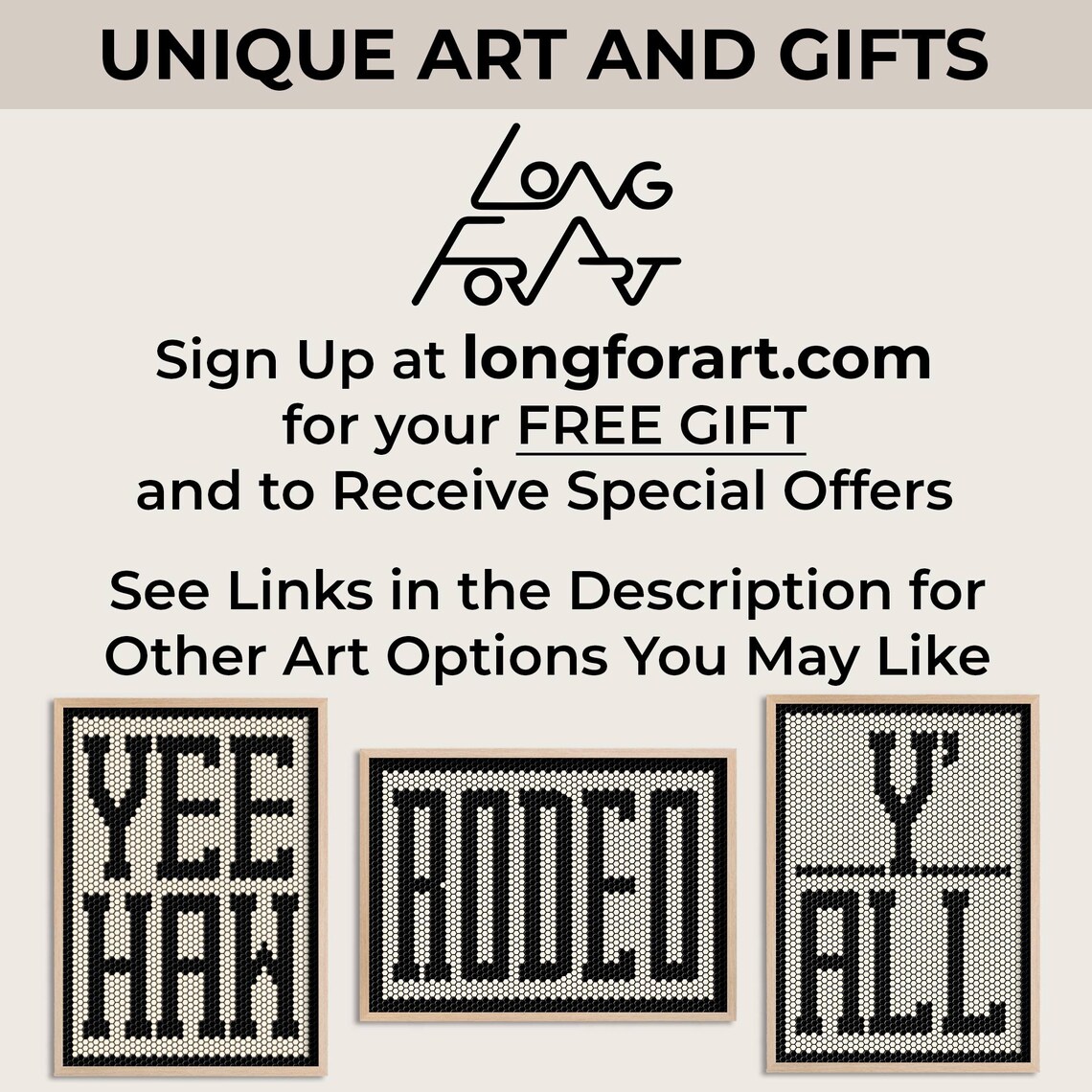 HOWDY Y'ALL Sign, Bistro Tile Print Typographic Poster Bold Boho ...