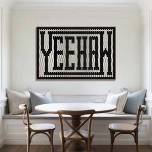 Yee Haw Tile Sign, Yeehaw Wall Art, Typographic Poster Southern Rustic ...