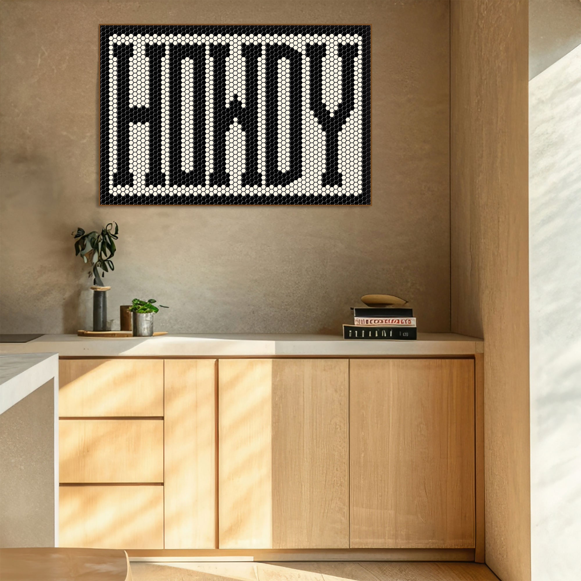 Tile Howdy Typographic Poster, Western Decor Entryway Sign Southwestern ...