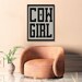 Coastal Cowgirl Print Girly Western Nursery Decor Typography Poster ...