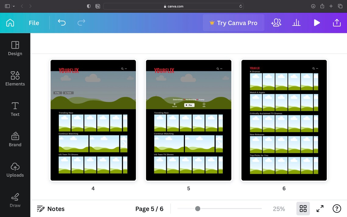 Editable Canva Flix Poster Template | Custom Series Layout (digital ...