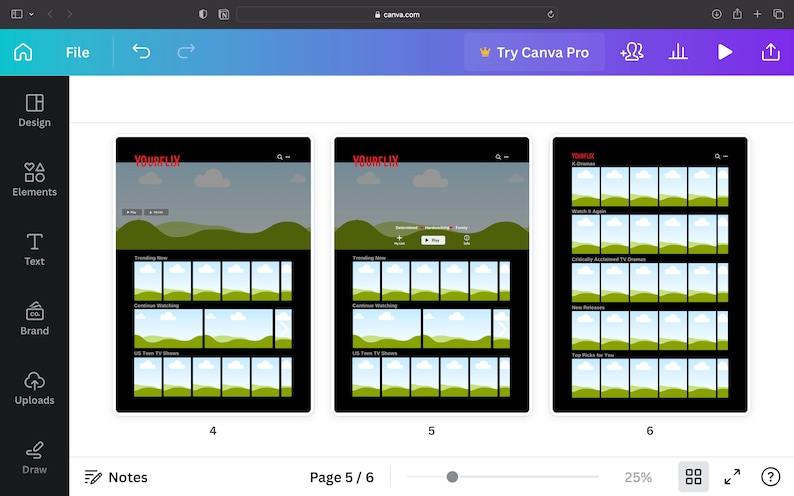 Editable Canva Flix Poster Template | Custom Series Layout (digital ...