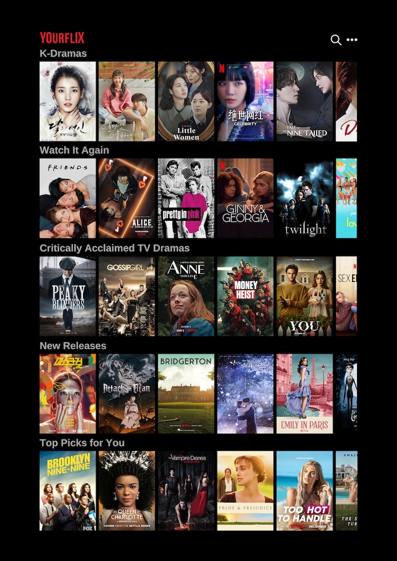 Editable Canva Flix Template | Custom Canva Movie Poster Template ...