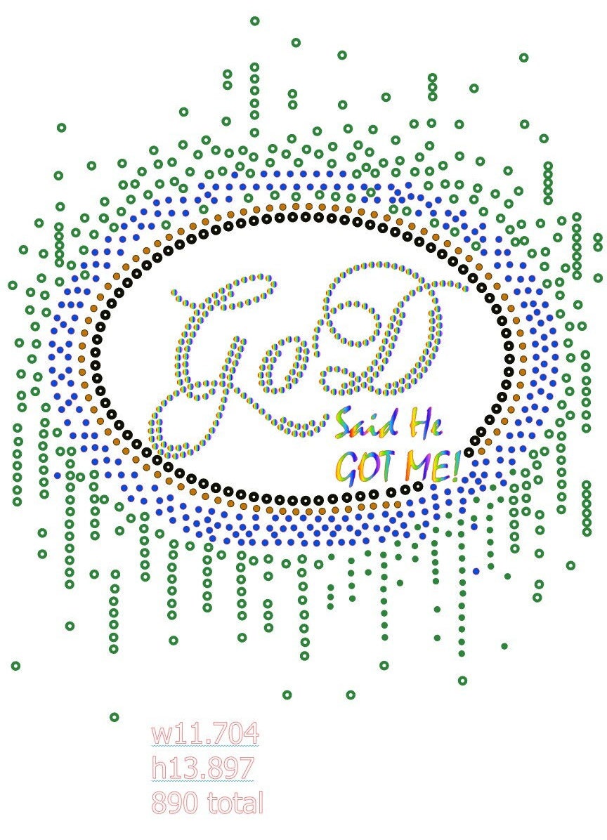 God Said SVG Spiritual Rhinestone Design and Template - Etsy