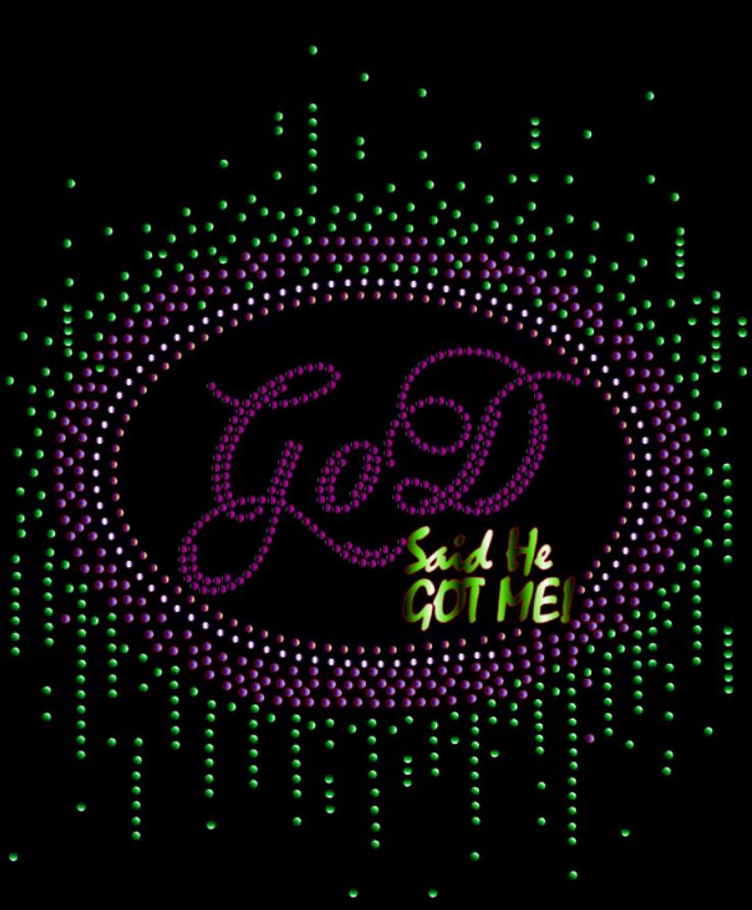 God Said SVG Spiritual Rhinestone Design and Template - Etsy