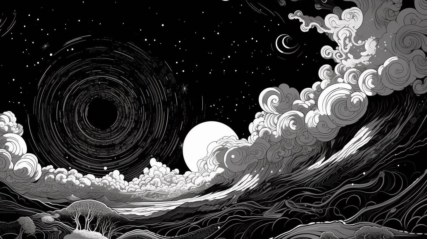 Cosmic Coloring Pages for Adults Space-themed Art Printables in PNG ...