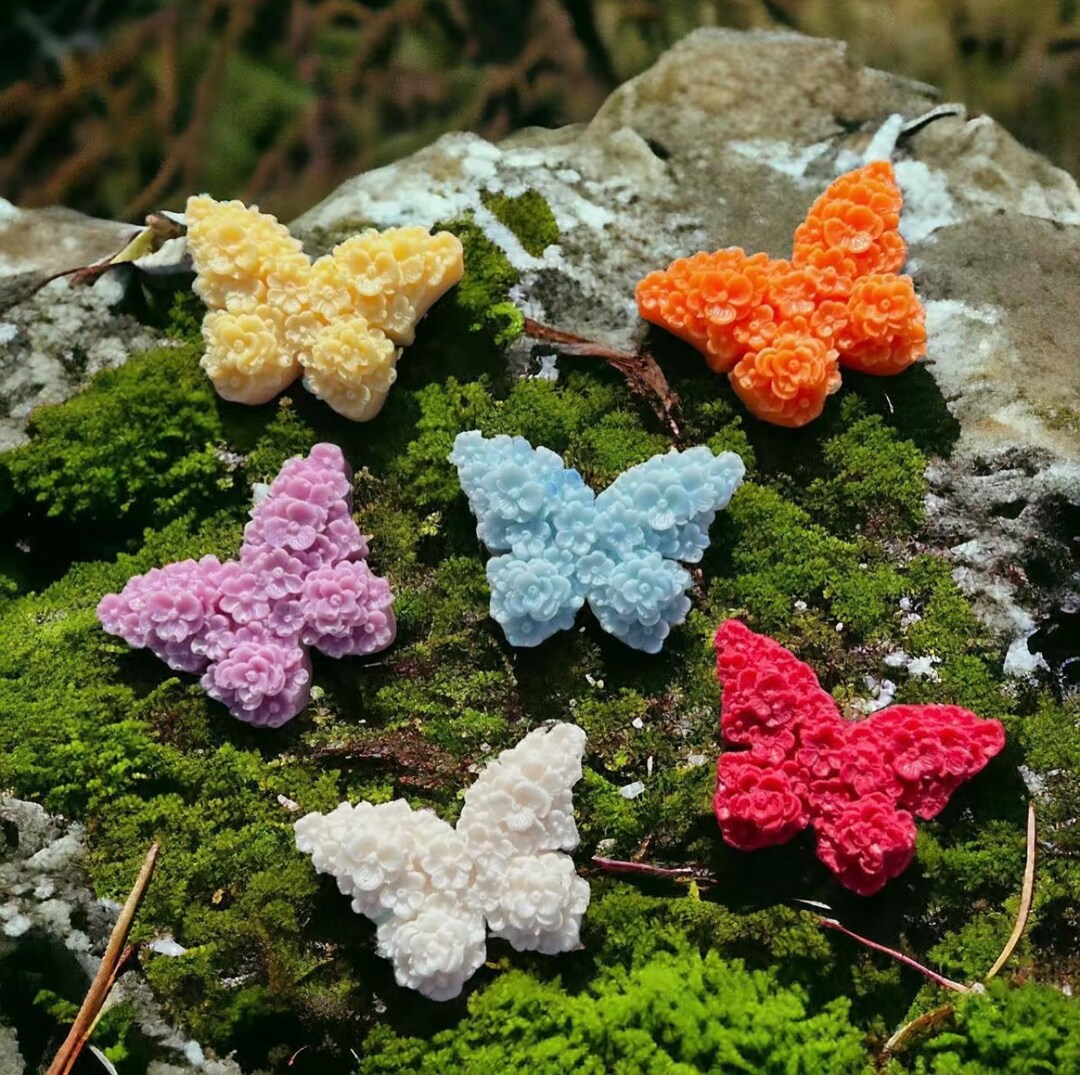 Butterfly Flower Wax Melts Set of 6 Butterfly Wax Melts Soy Wax Melt ...