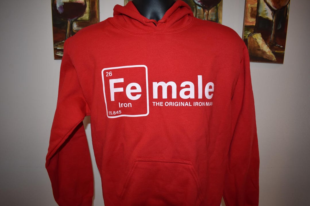 Female the Original Iron Man, Fe Male, Iron, Iron Man, Red Hoodie - Etsy