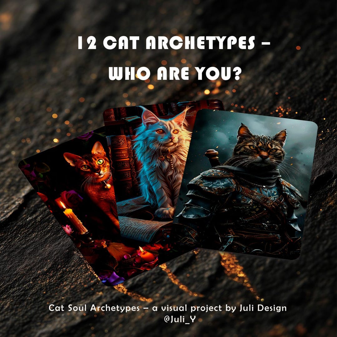 Cat Archetypes – Printable Archetype Cards | Digital Download | 12 ...