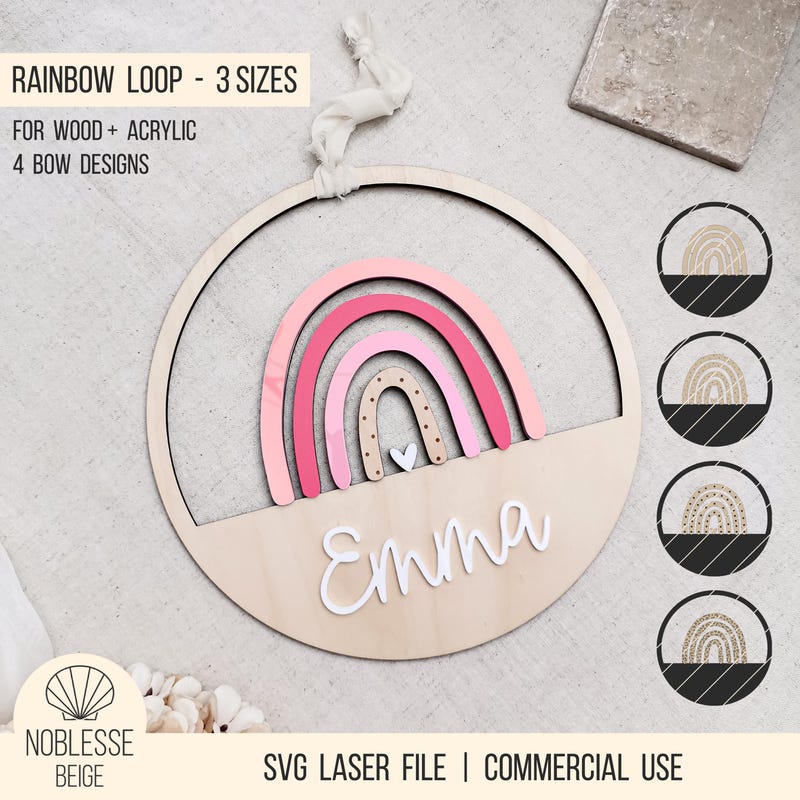 Rainbow Name Sign - Etsy
