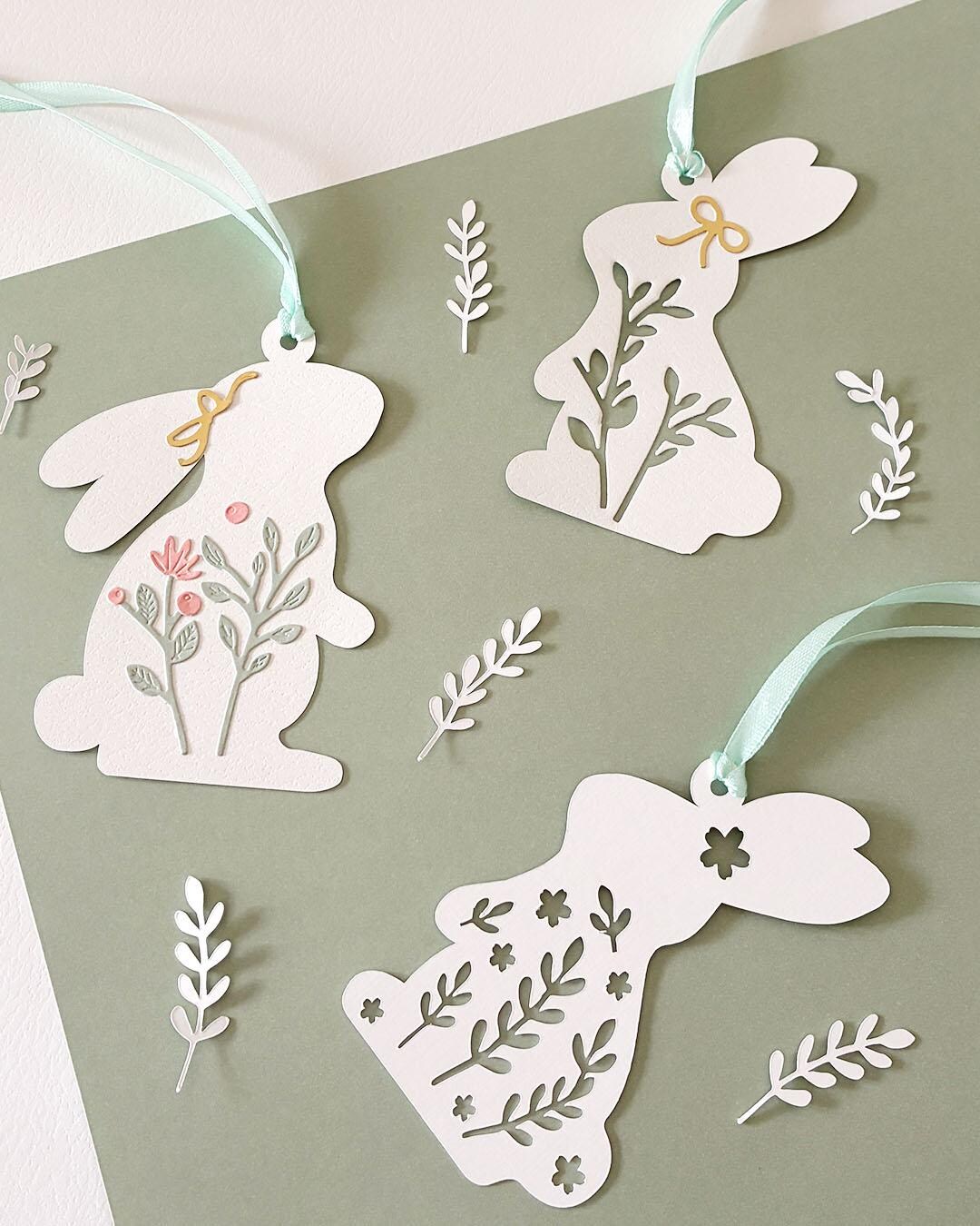 Easter Bunny Tags | Printable & Cut Files – Pastel Rabbit Gift Tags ...
