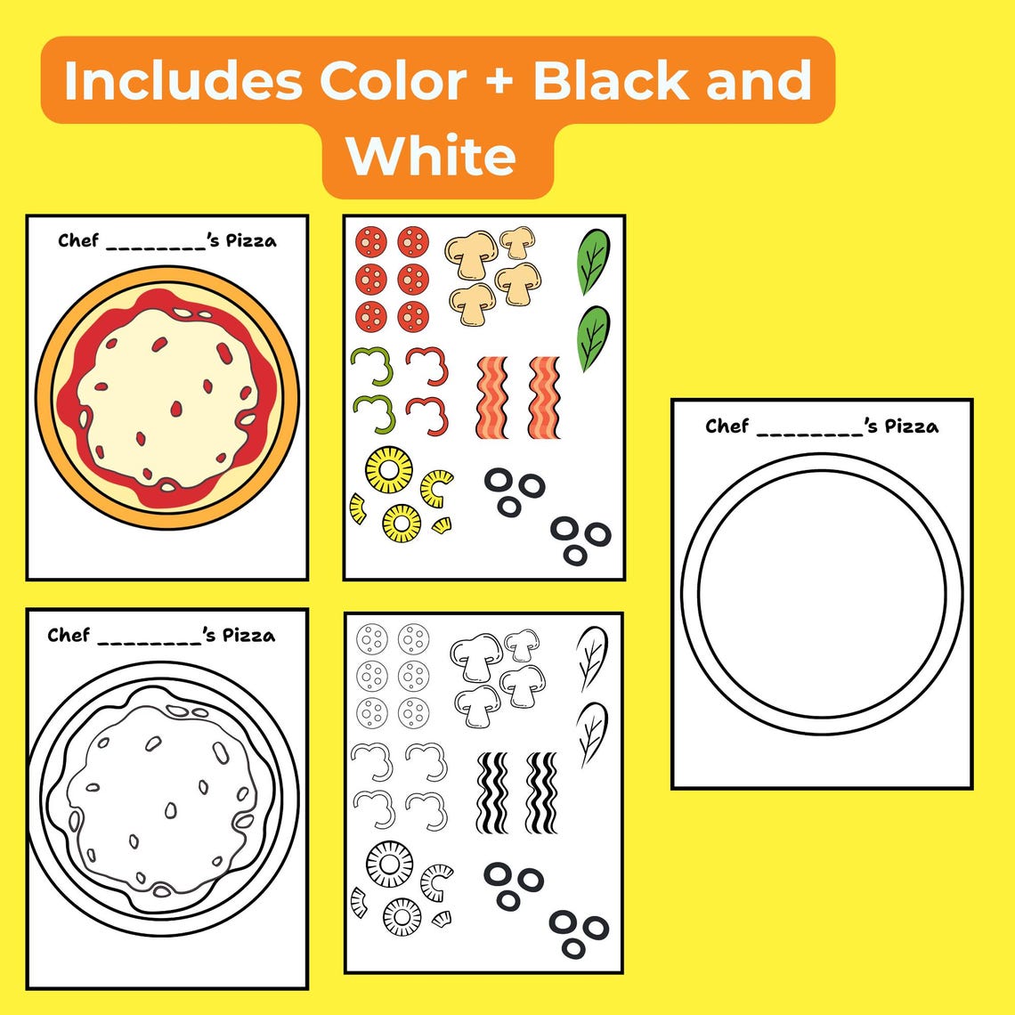 Build Your Own Pizza Craft Printable – Kids Summer Activity, Cut ...