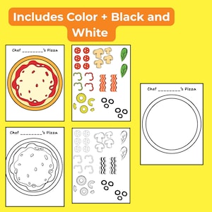 Pizza Craft Printable: Kids Cut & Paste Activity (PDF) - Etsy