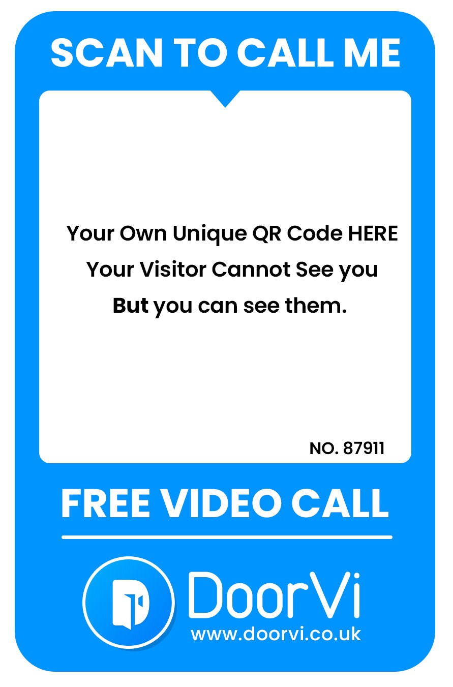 Download Custom Colour Door Sign Sticker QR Code Video Doorbell CCTV ...