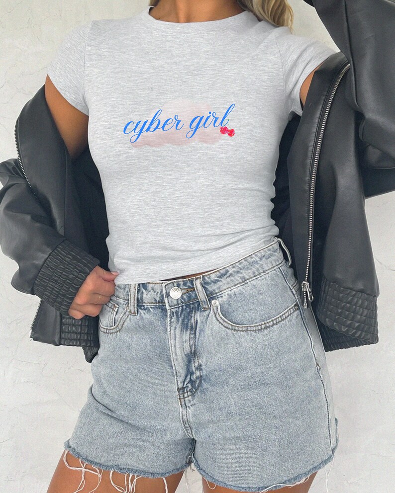 Cybercore Shirt, Cyber Y2k, Cybercore Baby Tee, Y2k Clothes, Cyber Girl ...