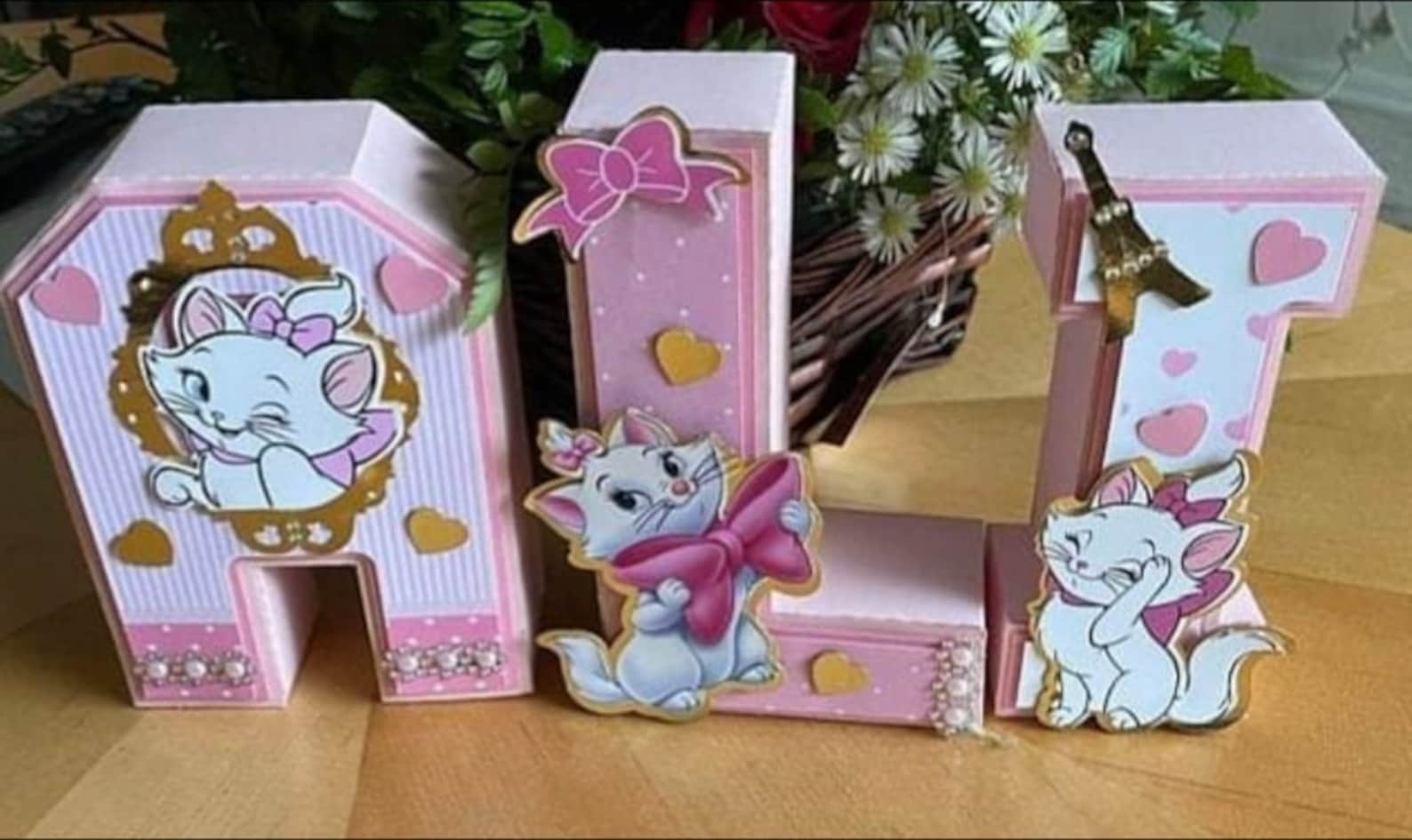 Marie Cat Letter 3d/ 3d Letters - Etsy