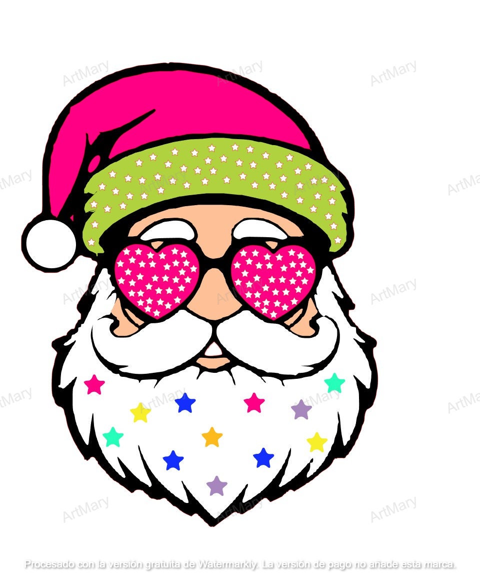 Santa Face SVG PNG Cricut Santa Face Svg Christmas Svg - Etsy