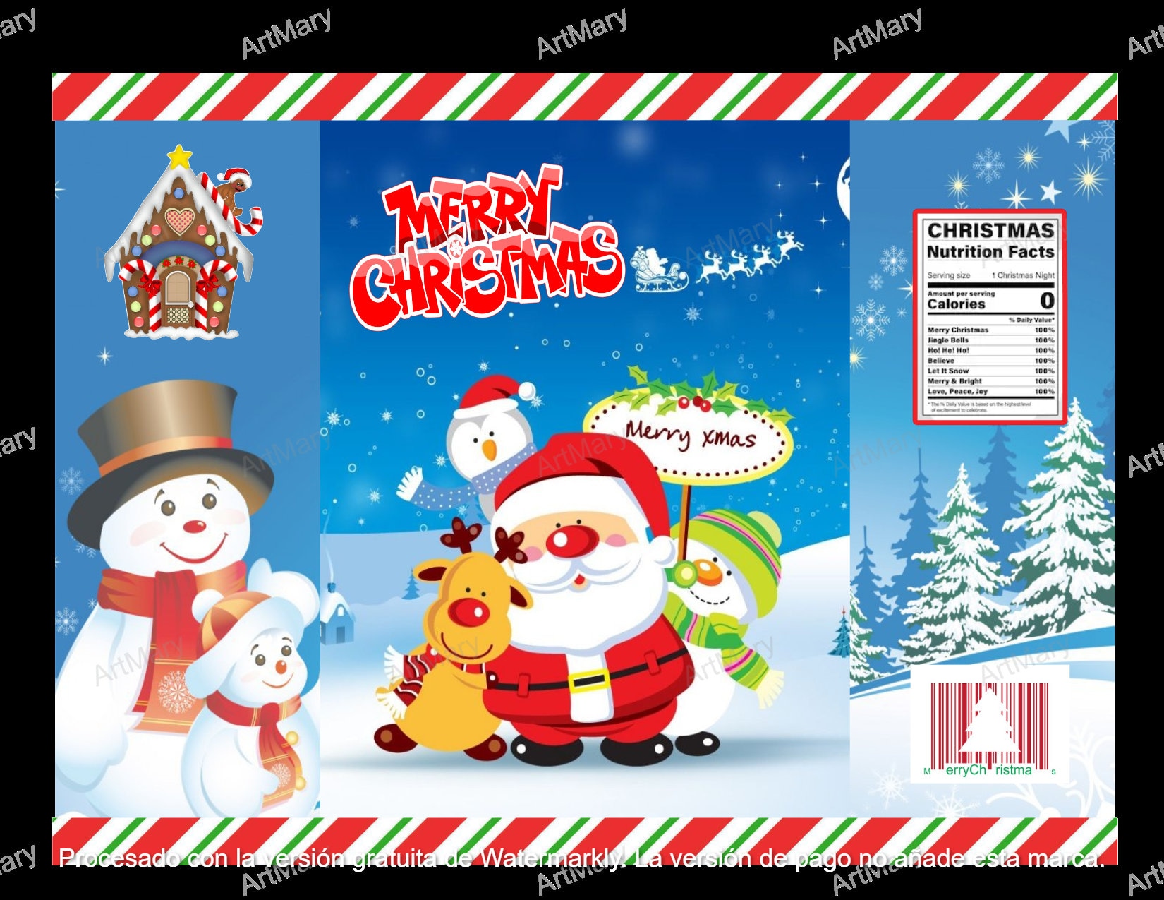 Christmas Chip Bags, Christmas Chip Bag Template SVG, PNG, Christmas ...