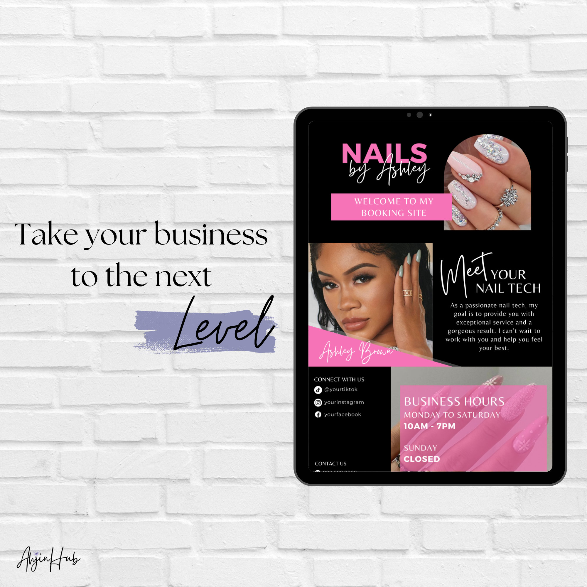 Nail Tech Acuity Scheduling Template, Nail Tech Branding, Hairstylist ...