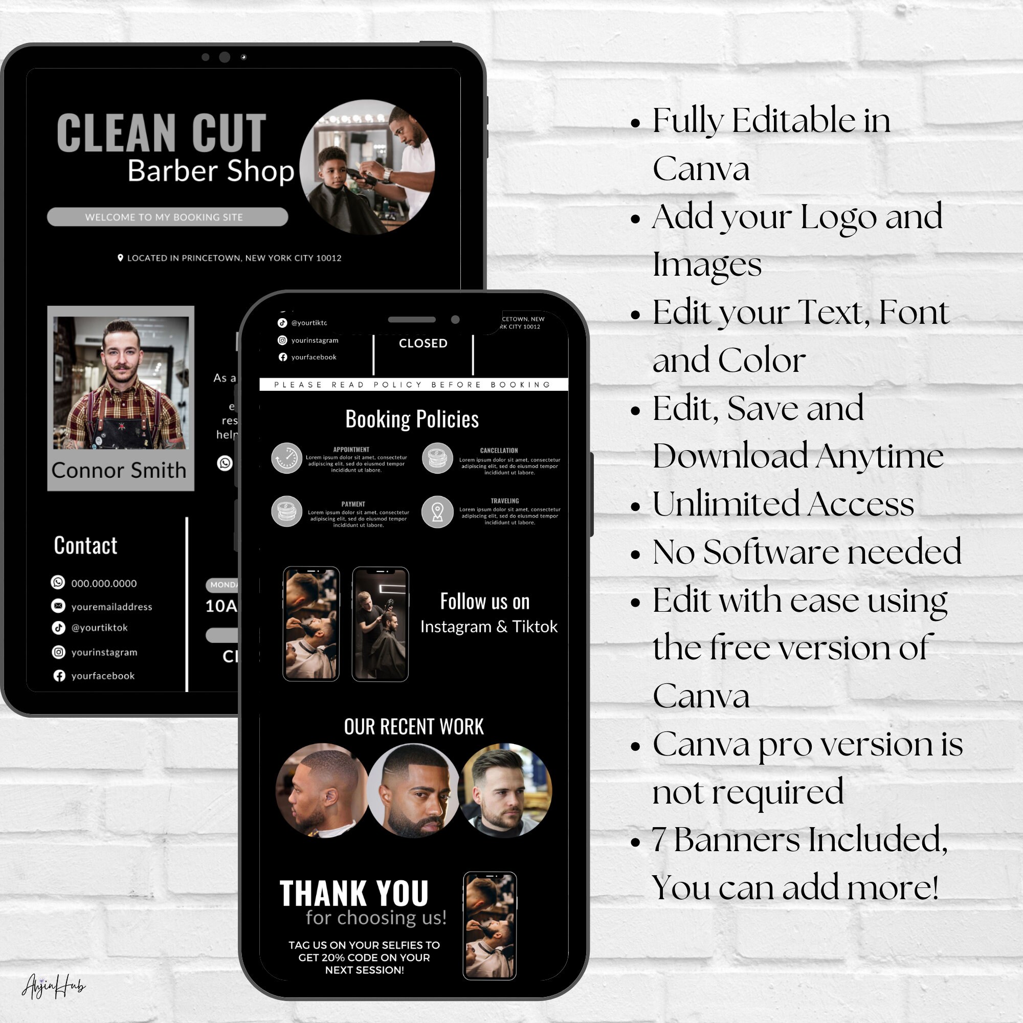 Acuity Scheduling Template for Barber Shop, Acuity Scheduling Template ...