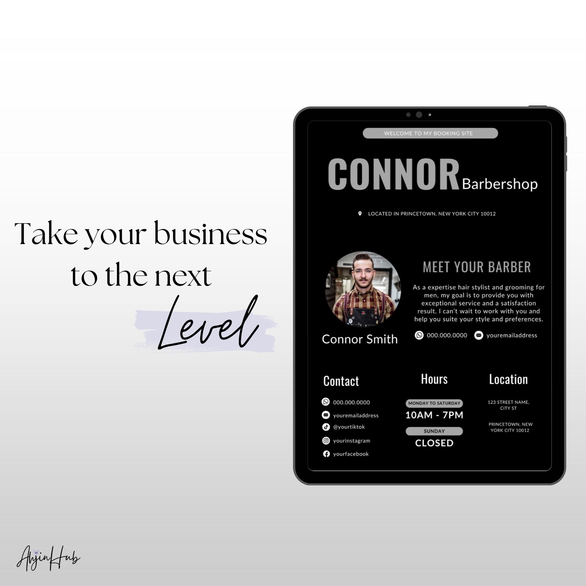 Acuity Scheduling Template for Barber Shop, Booking Site for Men ...