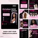 Hair Stylist Instagram Post Template, Black and Pink Hair Salon Post ...