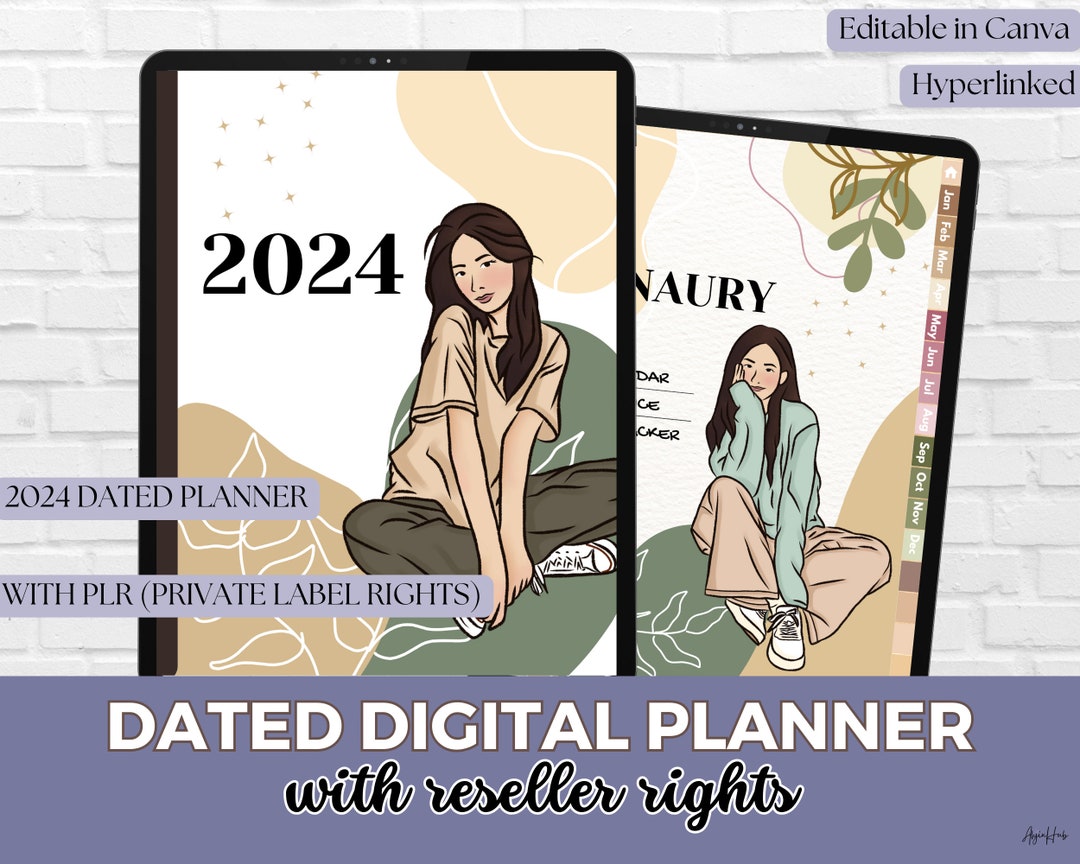 2024 Digital Planner PLR Resell Digital Planner Commercial - Etsy
