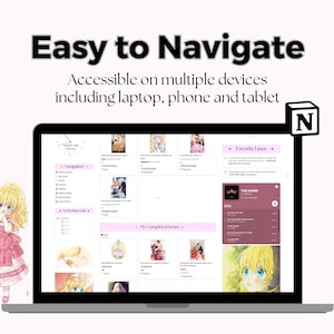 Manhwa Reading Notion Template, Notion Dashboard for Book Digital ...