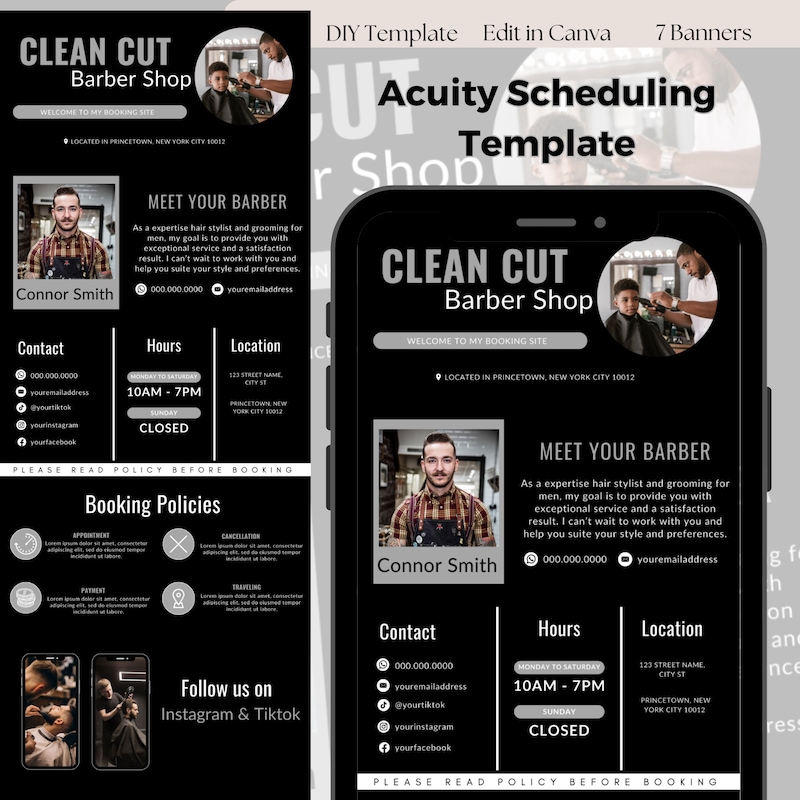 Barber Templates - Etsy