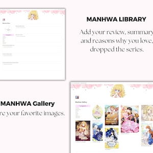 Manhwa Reading Notion Template, Notion Dashboard for Book Digital ...