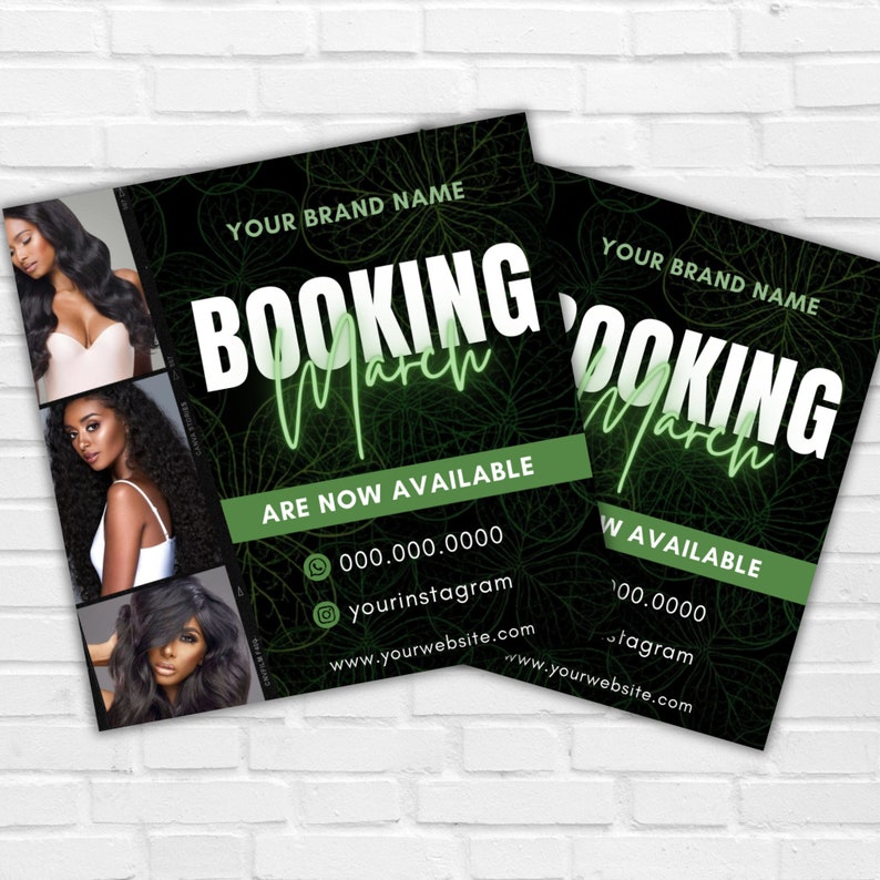 March Booking Flyer, DIY Flyer Template Design, St. Patrick's Day Flyer ...