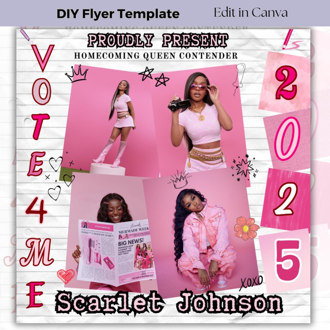 Homecoming Queen Flyer, HOCO Flyer, College Homecoming, Vote Homecoming ...